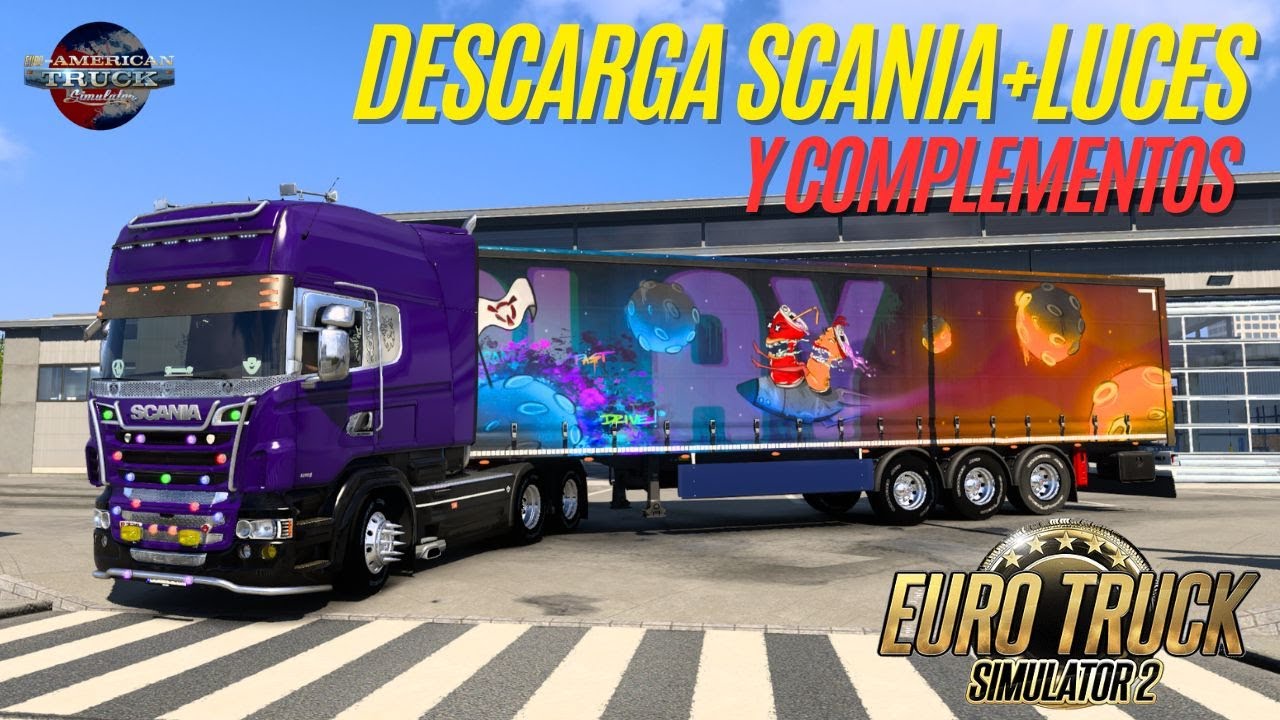 Descarga Scania + Luces y Complementos | EuroTruck Simulator 2 v1.49 # ...
