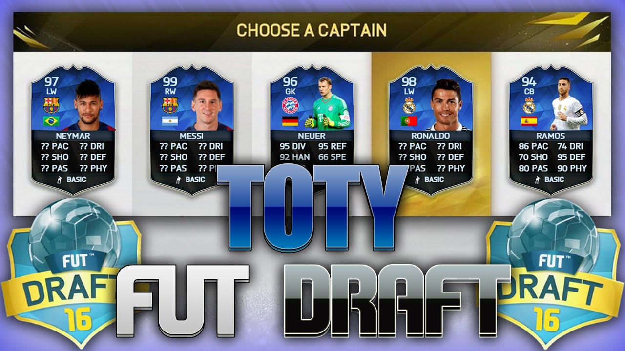 FUT 16 | UNE DRAFT AVEC DES TOTY !! + RONALDO, MESSI & NEYMAR DANS LA ...