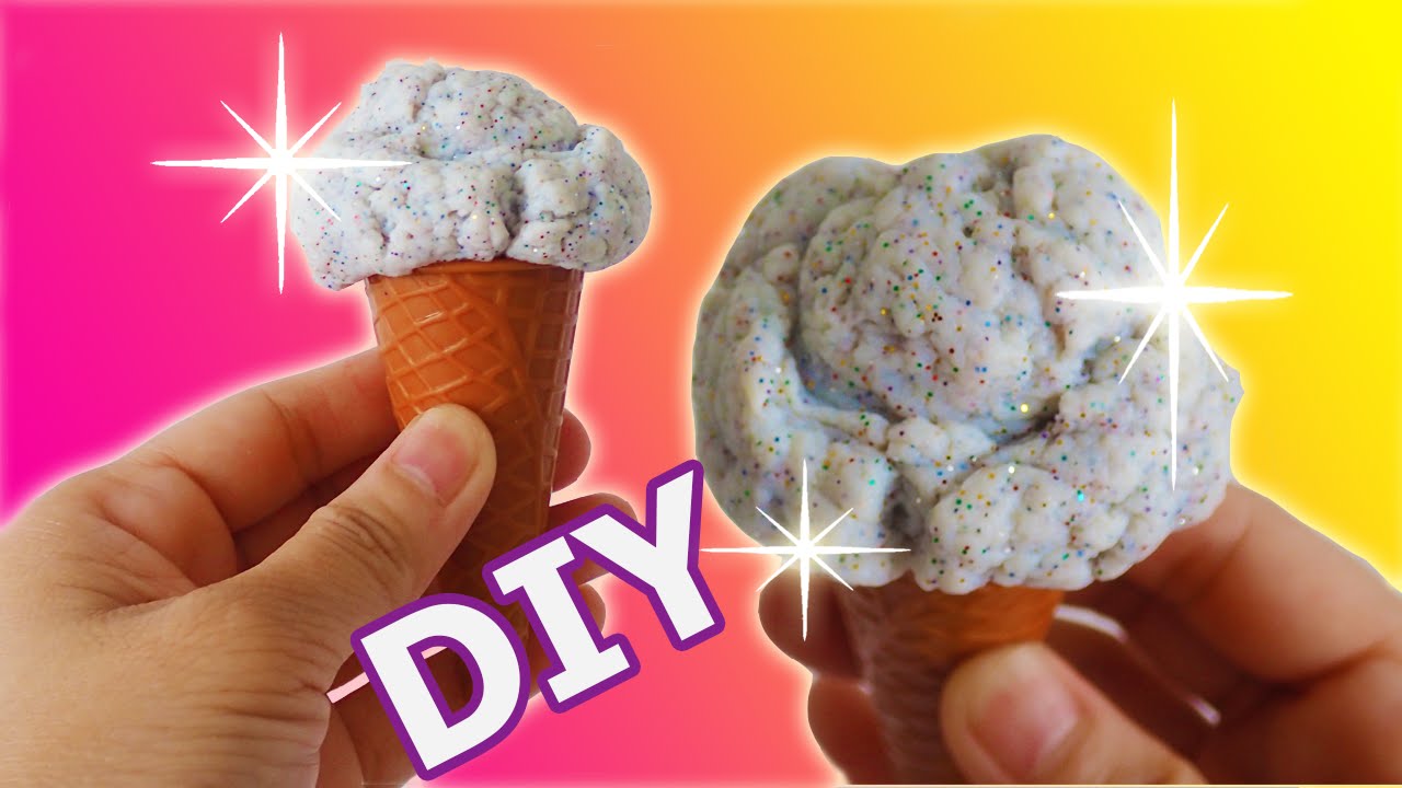 DIY Glitter Ice Cream Slime Putty Easy Ingredients by Bum Bum Surprise ...