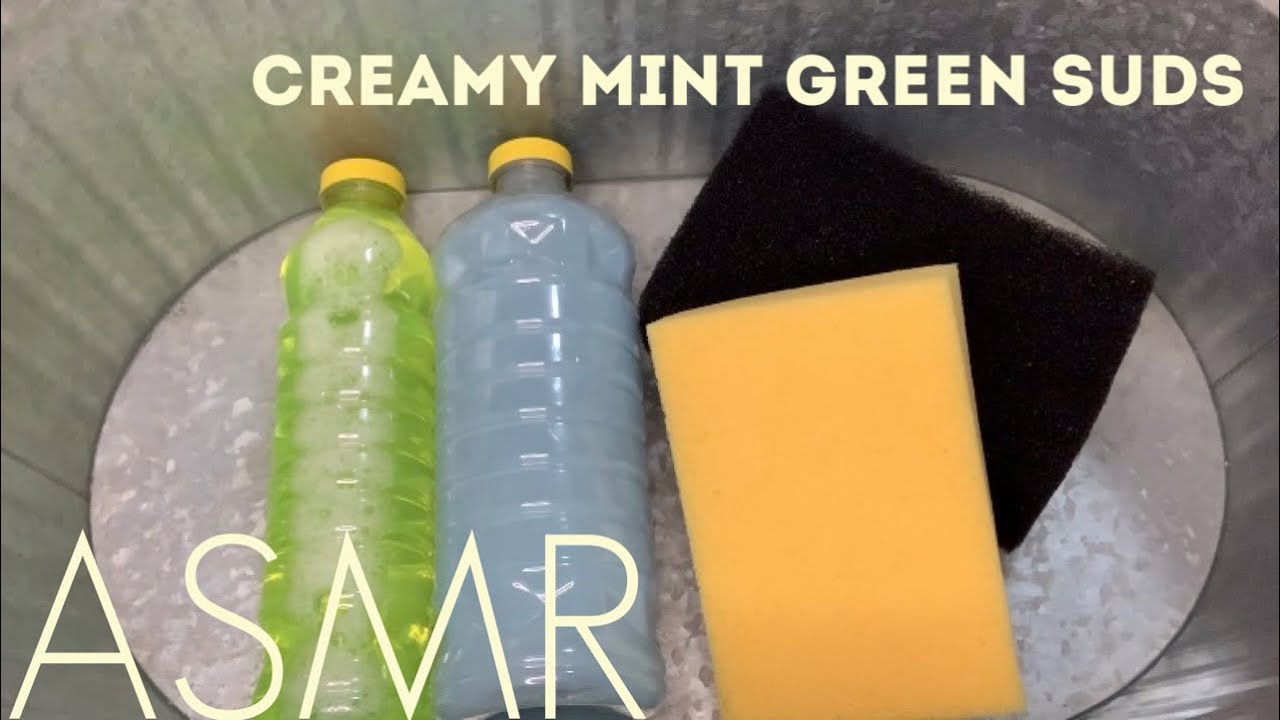 ASMR | Creamy Mint Green 🍵 Suds - YouTube