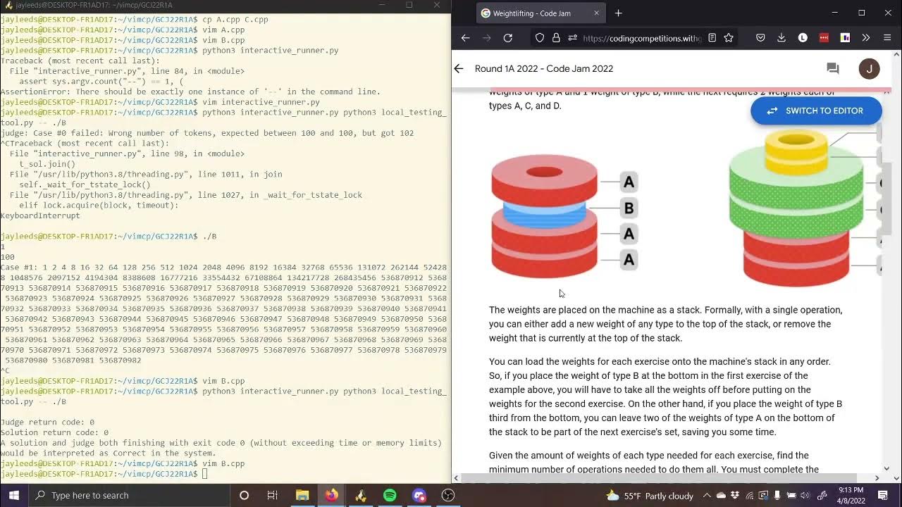 3rd Place in Google Code Jam '22 Round 1A (with Solution Explanations ...