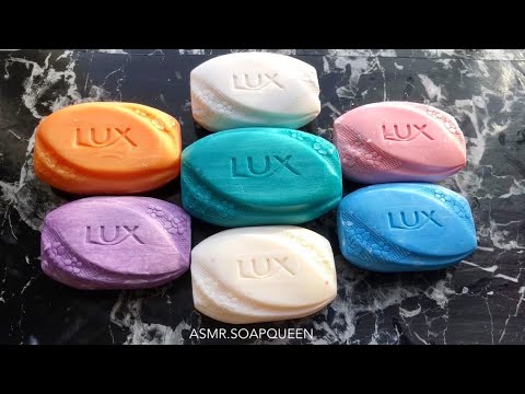 7 LUX SOAPS in different colors- HARD HARD HARD soap cutting ASMR - YouTube