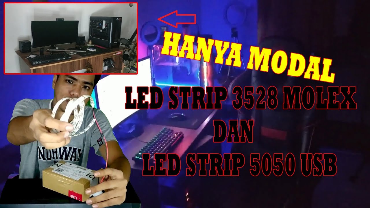 REVIEW DAN CARA PASANG LED STRIP 3528 MOLEX BUAT CPU part 1 - YouTube