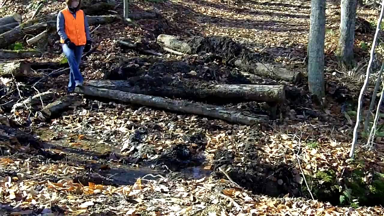 Example: Log ford stream crossing - YouTube