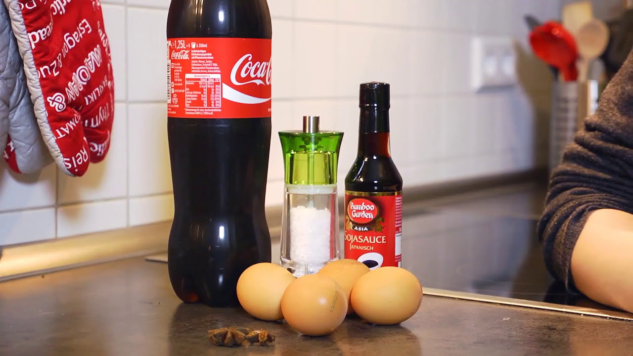 Rezept: Chinesisches Sol Ei mit Cola (Soja Cola Ei) - YouTube
