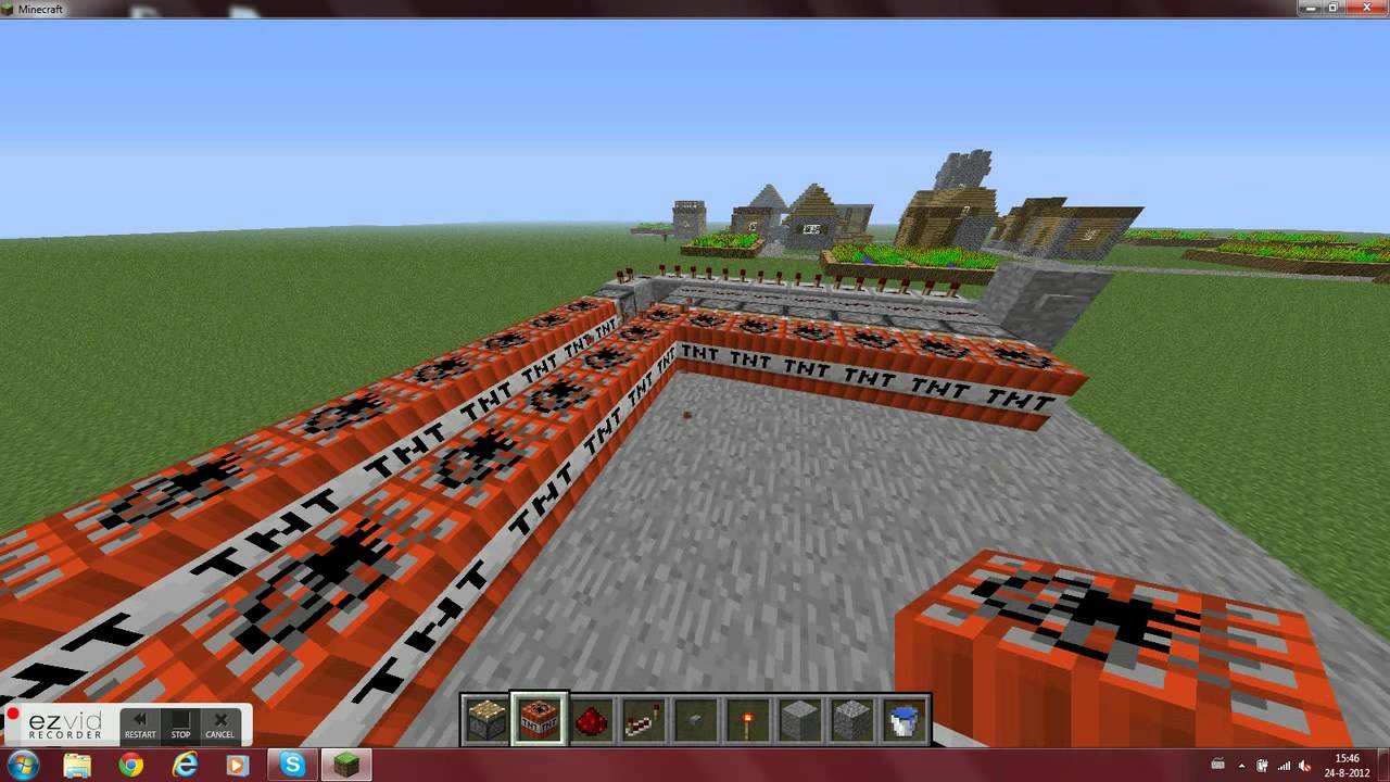 Minecraft: How to make a Auto-Reloading TNT Cannon [ Dutch ] - YouTube