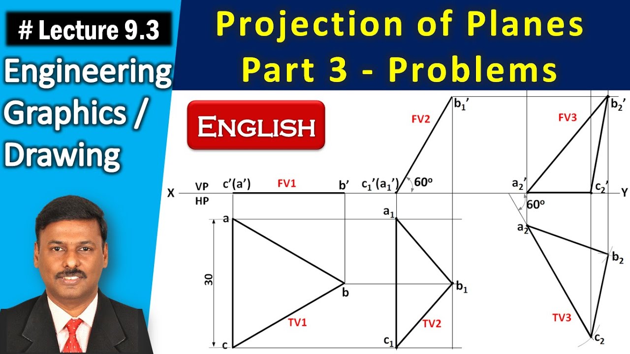 Projection of Planes (English) | Part 3 - Problem | Lecture 9.3 ...