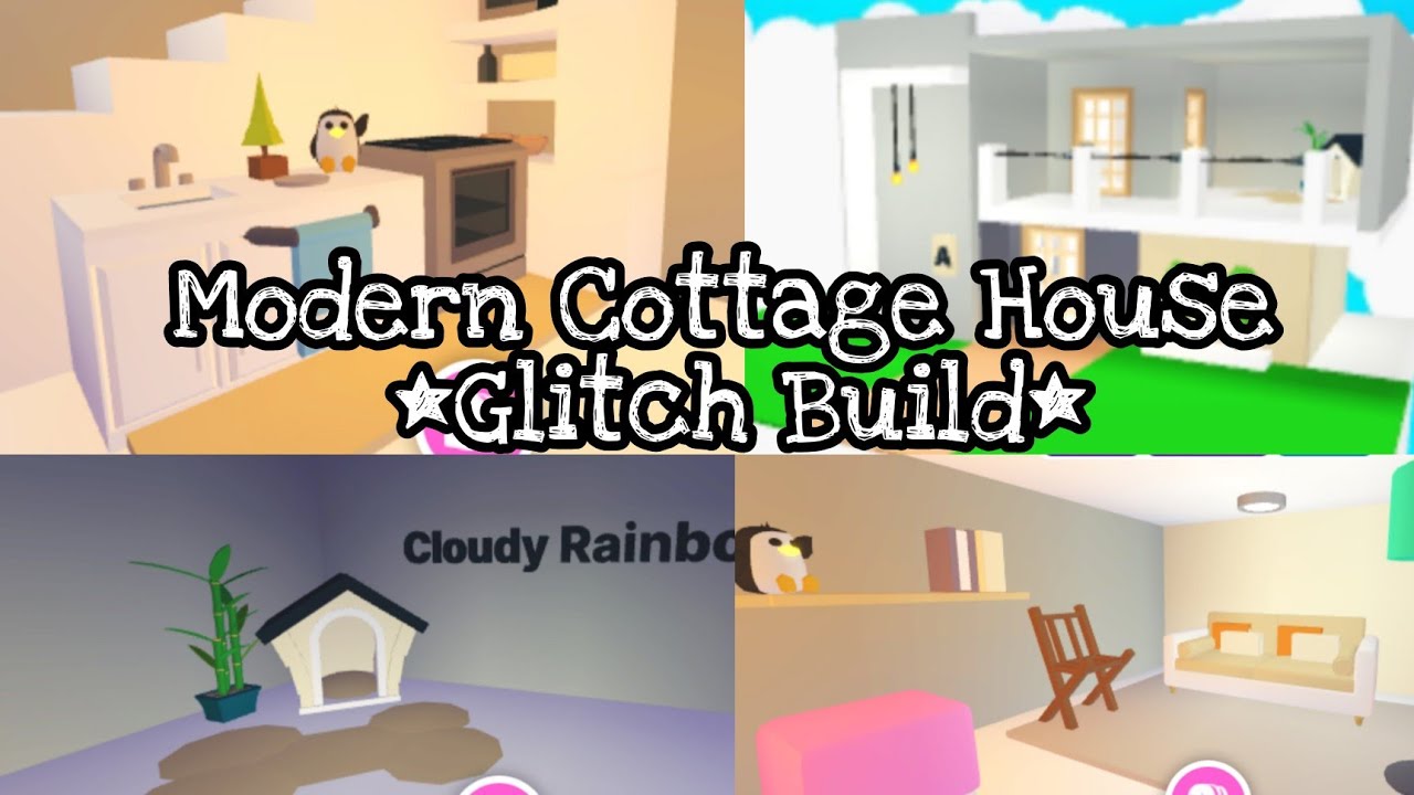 Modern Cottage House *Glitch Build* Adopt Me | Cloudy Rainbows - YouTube