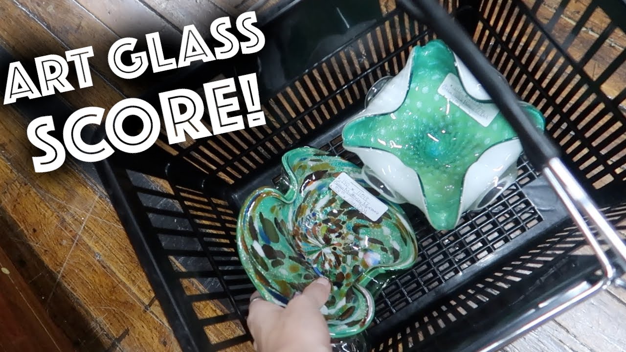 HUGE Art Glass SCORE! | Shop with ME for eBay | Reselling - YouTube