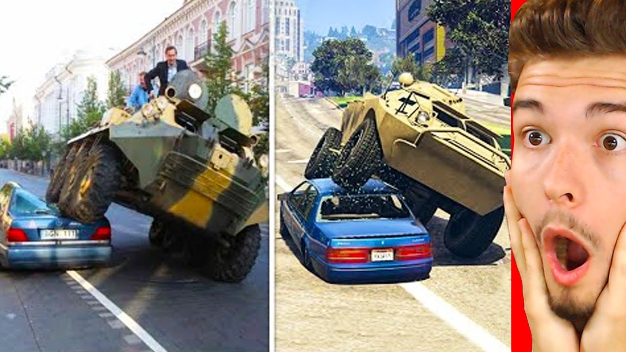GTA 5 vs. REAL LIFE CHALLENGE 2 - YouTube