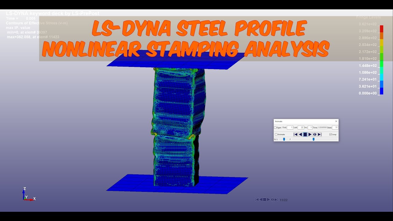 LS-DYNA Steel Profile Stamping Analysis - Video Tutorial - YouTube