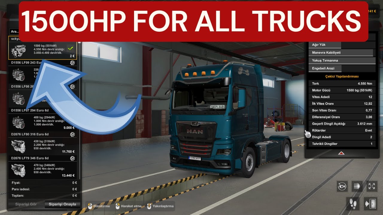 Ets 2 Motor Modu (1500HP for all trucks) Steam / EURO TRUCK SIMULATOR 2 ...