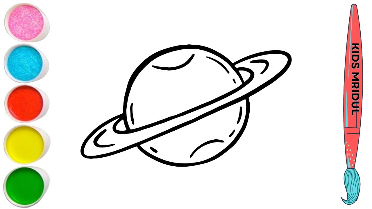 Planet drawing coloring and painting for kids and toddlers || Easy ...