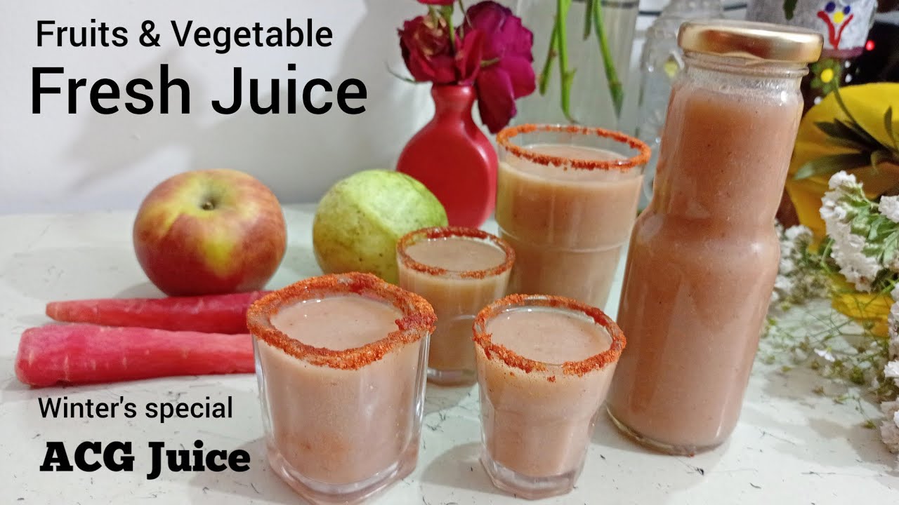 Winter's Special Fresh Juice | ACG Juice🍎🍏🥕 | Sandhya Jaiswal - YouTube
