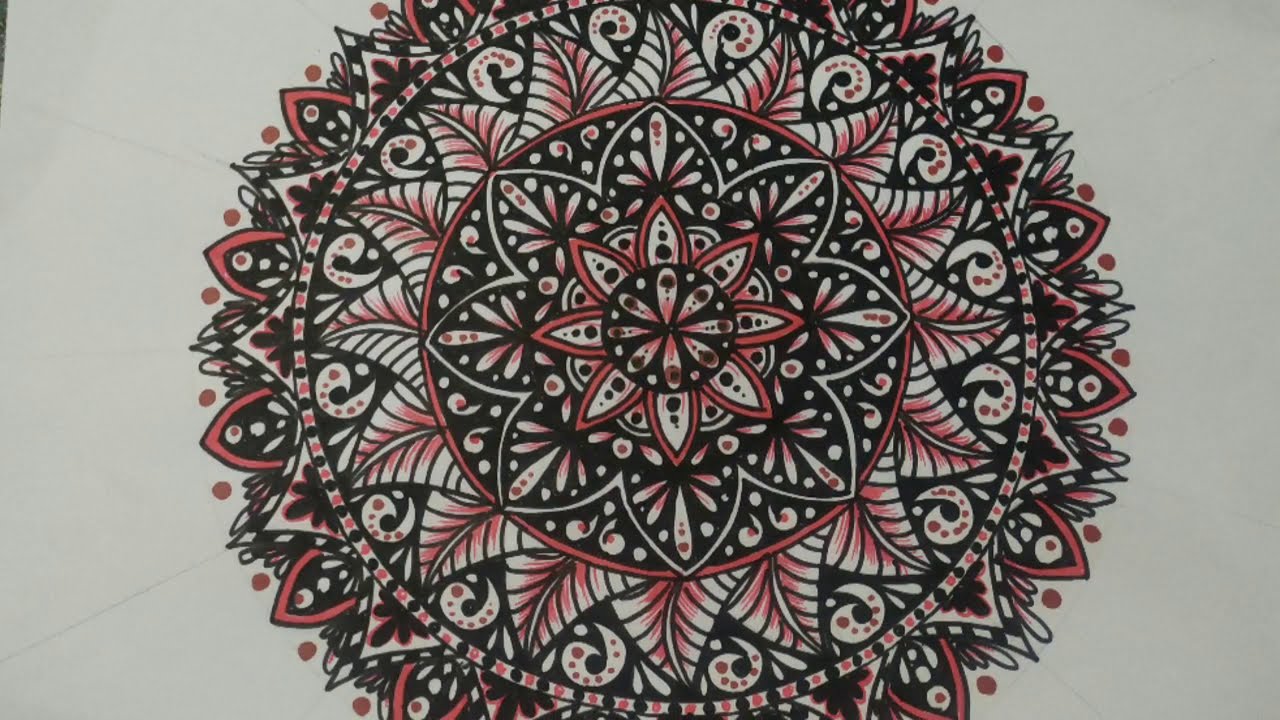 Menggambar Mandala step by step || cara membuat mandala art || seni ...