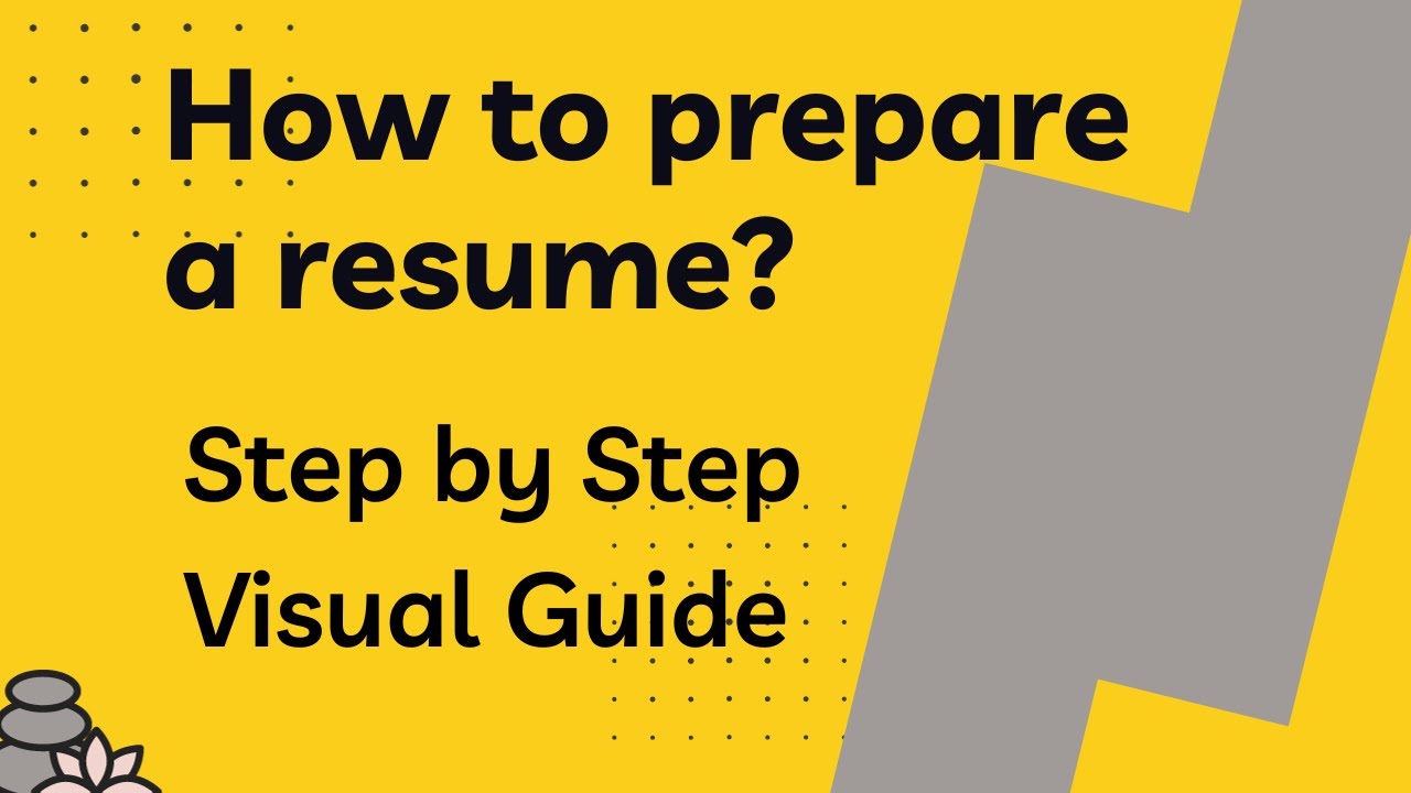 How to prepare a resume? A step by step visual guide - YouTube