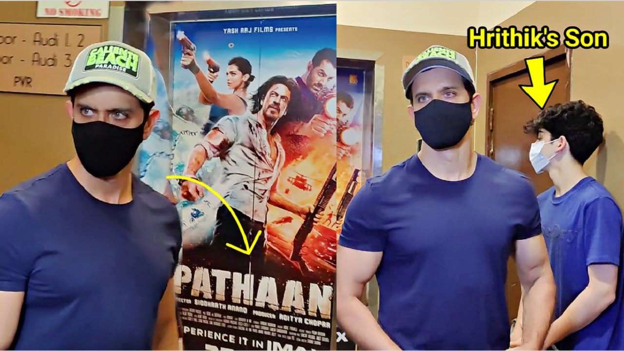 Hrithik Roshan With Son Hridhaan Roshan Arrive To Watch Shahrukh Khan ...