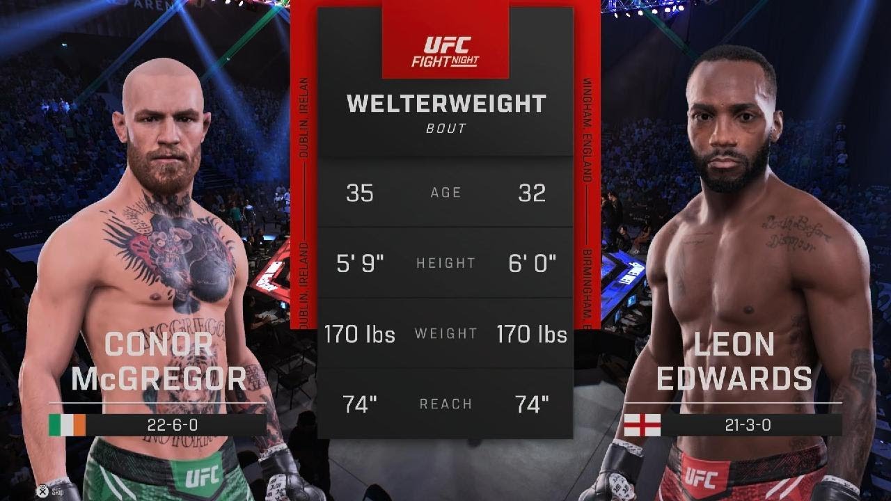 EA SPORTS UFC 5_ Connor then notorious McGregor vs. Leon Edwards AI ...