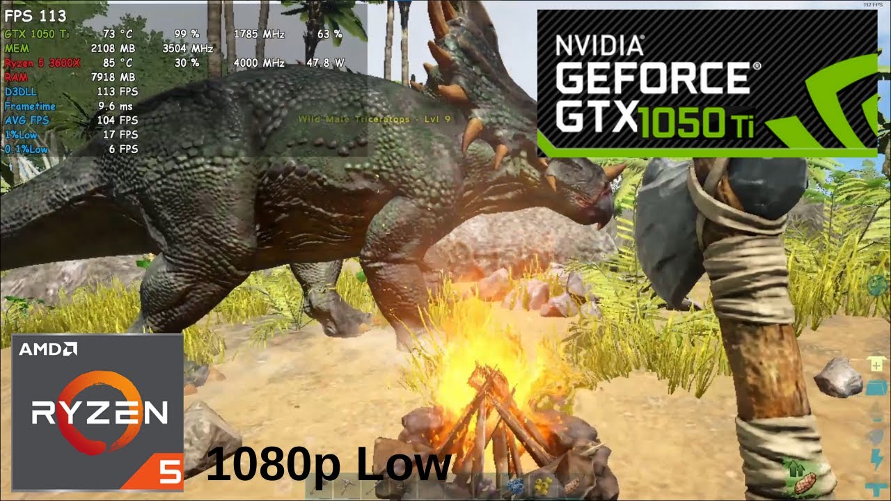 Ark Survival Evolved GTX 1050 Ti 1080p Low Settings - YouTube