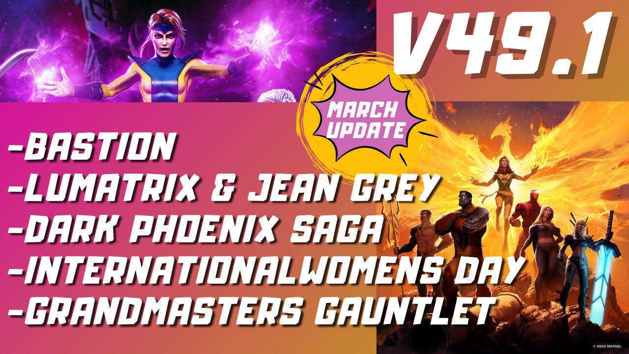v49.1 March Update - Jean grey & Bastion, NEW Saga! (Live Stream Recap ...