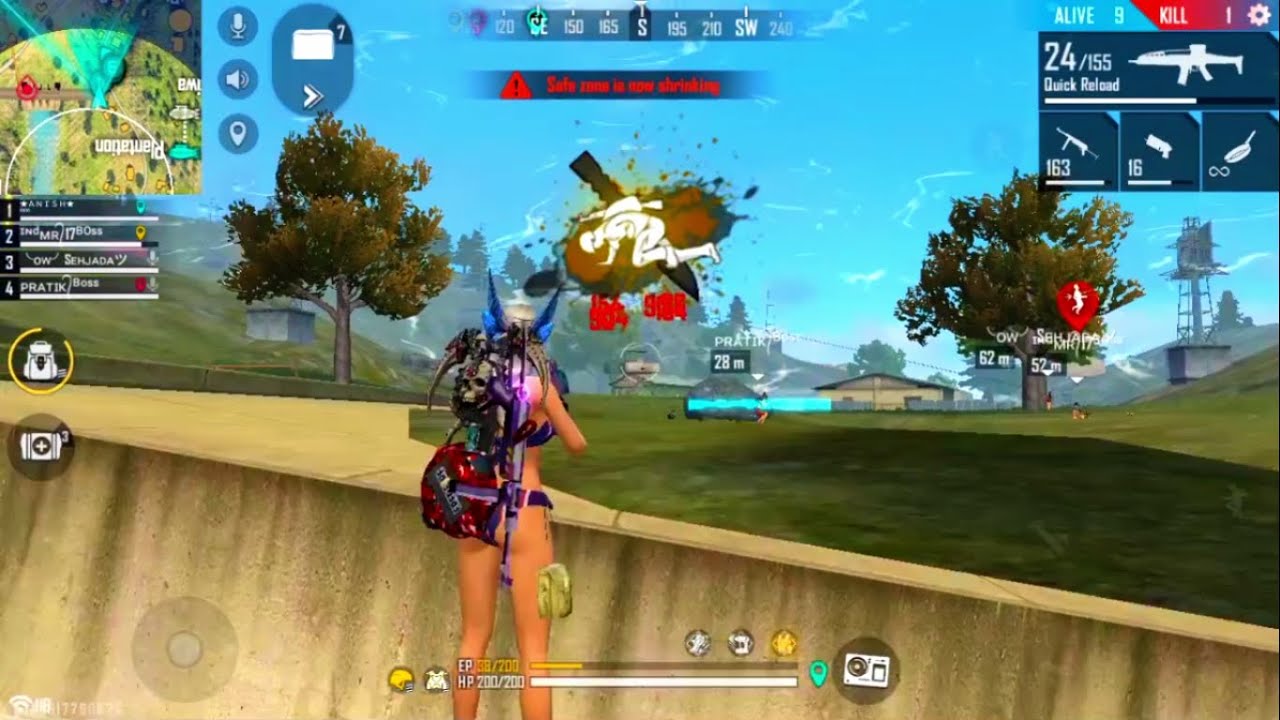 FREE FIRE 1VS 1 OP GAMEPLAY || Anish Gaming - YouTube