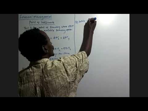 FINANCIAL MANAGEMENT POINT OF INDIFFERENCE - YouTube