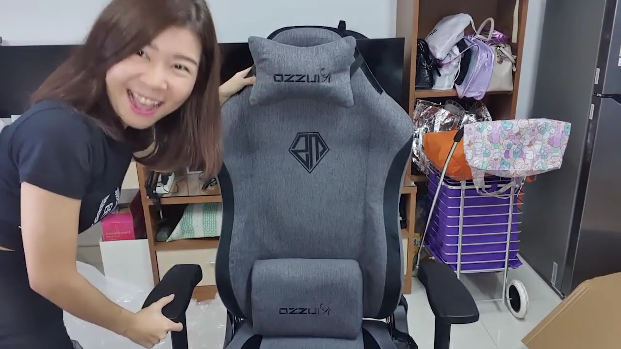 MUSSO Aeolus Series Fabric Computer Gaming Chair 199A - YouTube