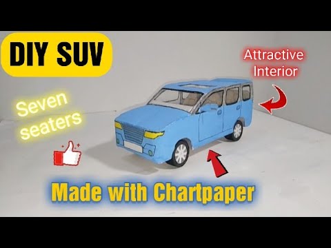 Make a chart paper car | make a suv at home || diy suv car | handmade ...