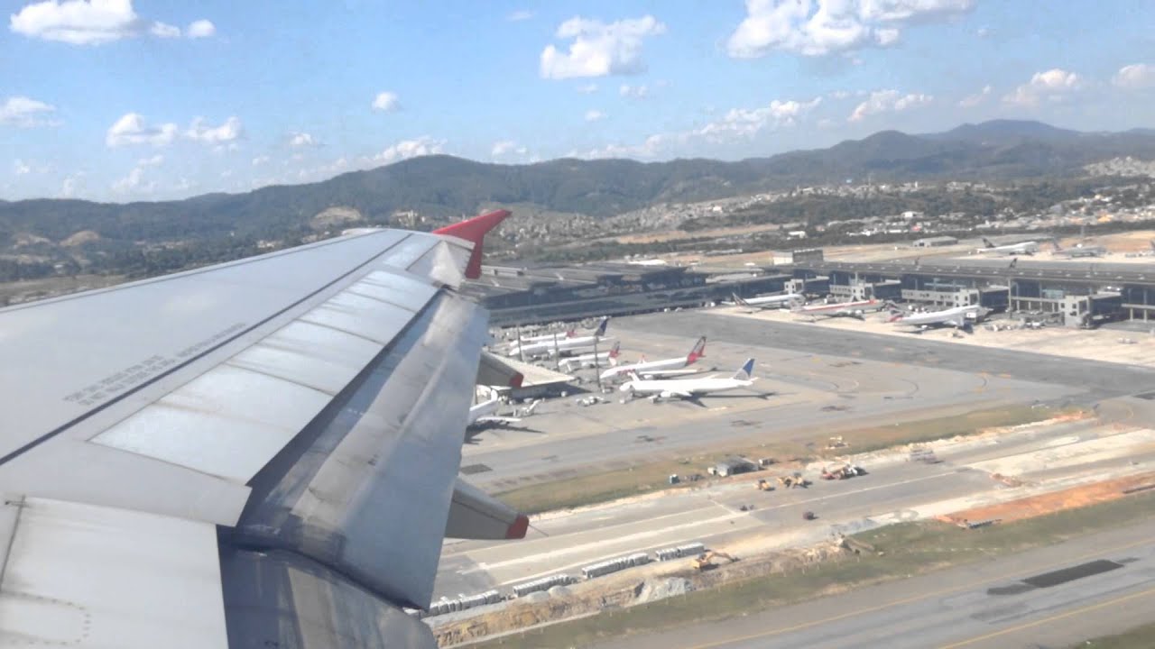 Avianca BR A320 São Paulo GRU - Push Back, Start up, Taxi, Take off ...