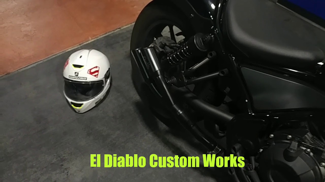 Diablo Custom Works "Twin Shots" on Honda Rebel 500 ABS CMX 500 Slip On ...