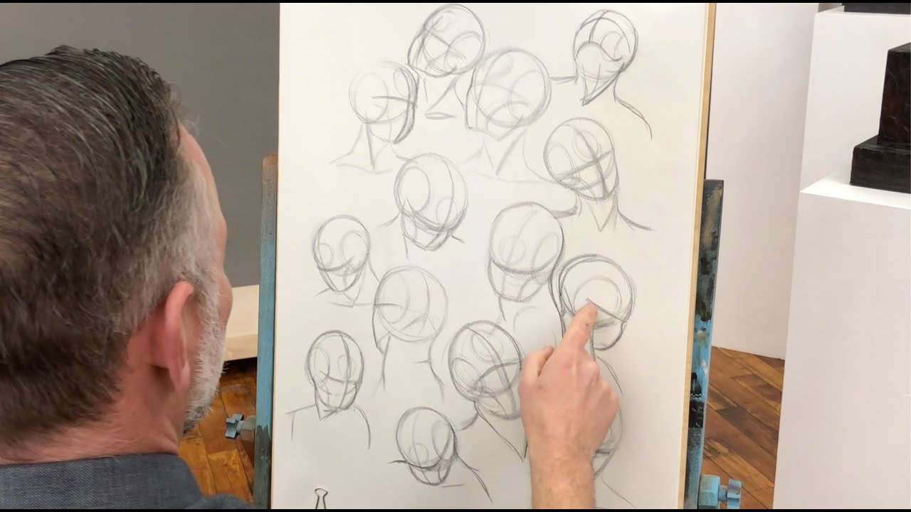 Portrait Drawing Part 1: Head Construction - YouTube