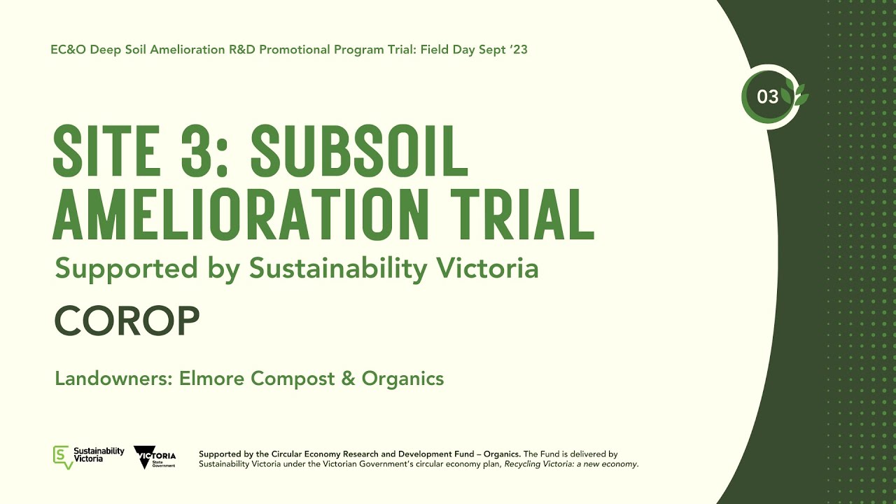 3) Site 3: Subsoil Amelioration Trial, Corop (Supported by ...