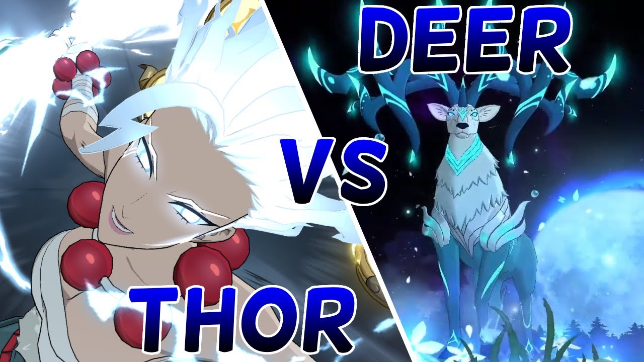 THOR VS DEER(EIKTHYRNIR) - The Seven Deadly Sins Grand Cross - YouTube