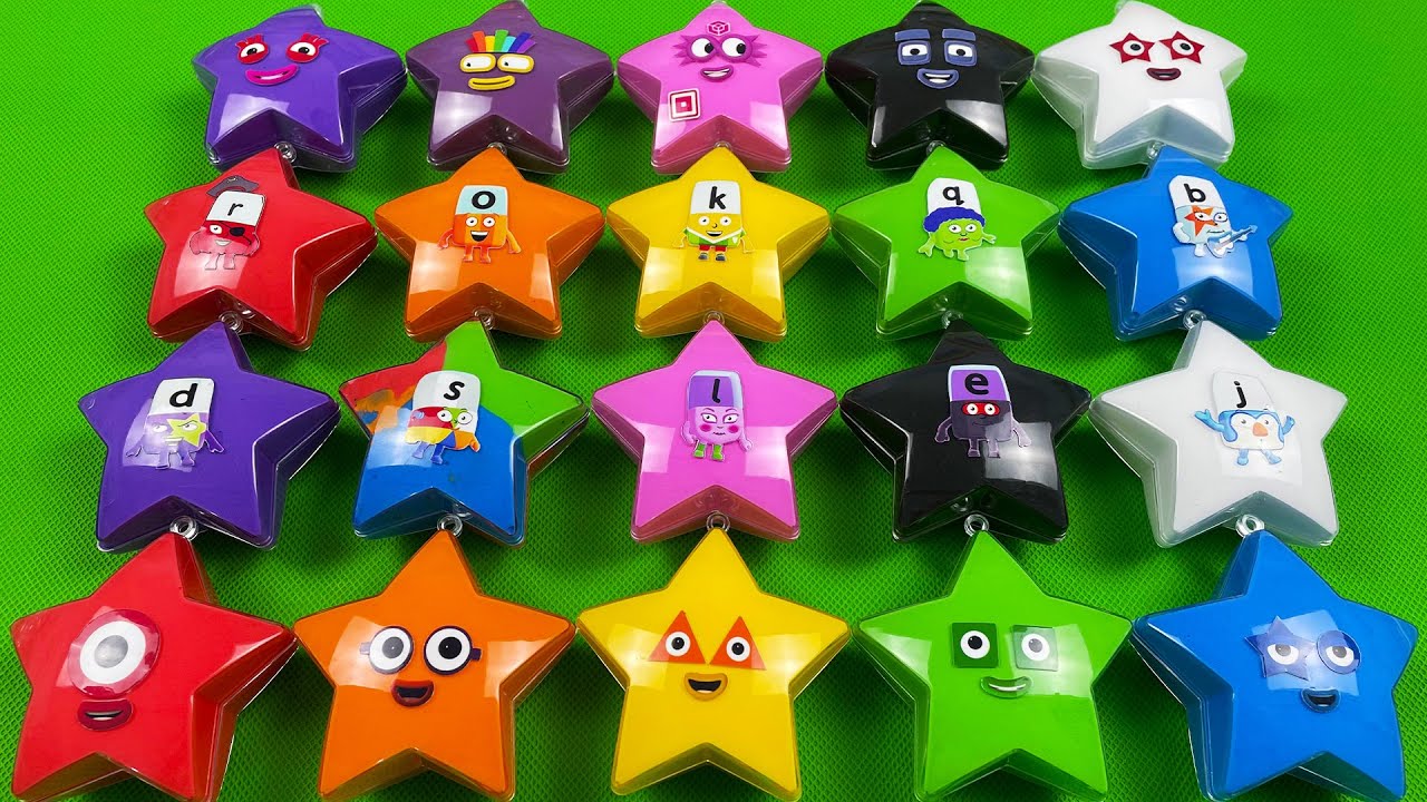 Numberblocks and Alphablocks – Looking Clay With Star Shape! Satisfying ...