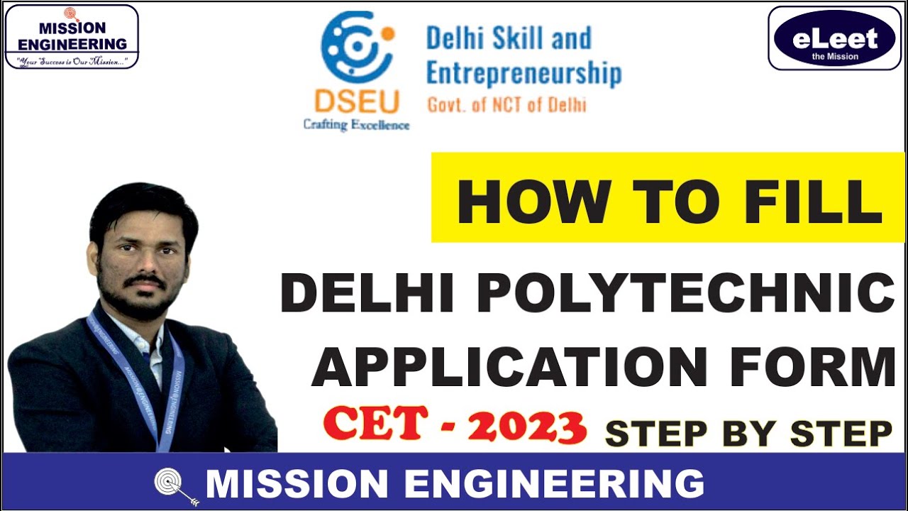 How to fill form Delhi Polytechnic (CET) 2023 | Polytechnic - YouTube