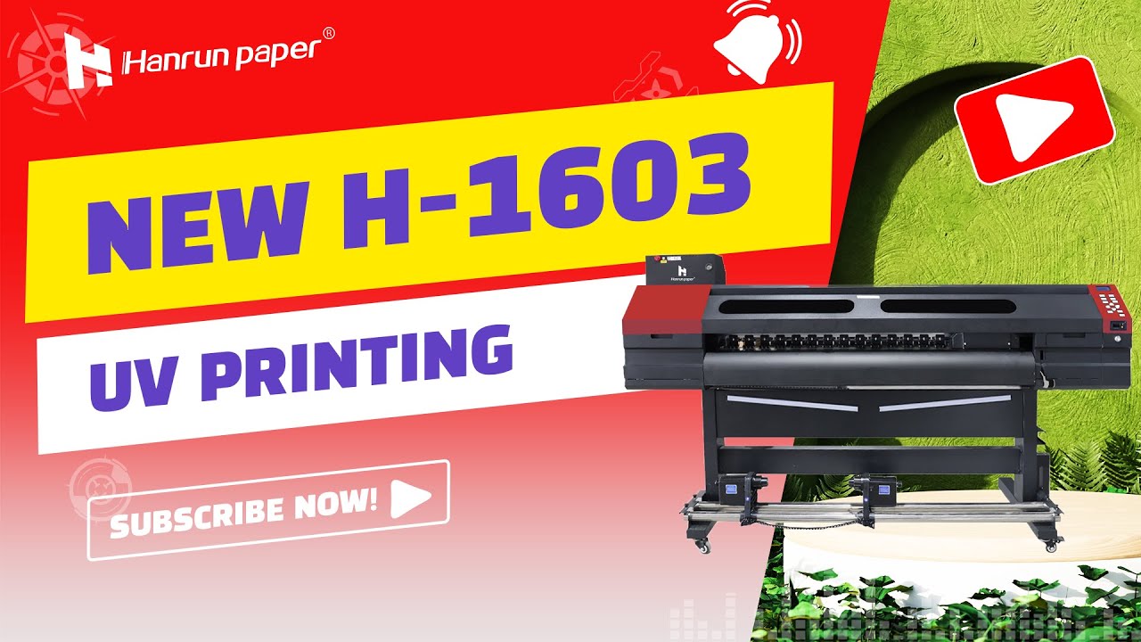 UV H-1603 Printer | Hanrun paper UV Printing Solution - YouTube