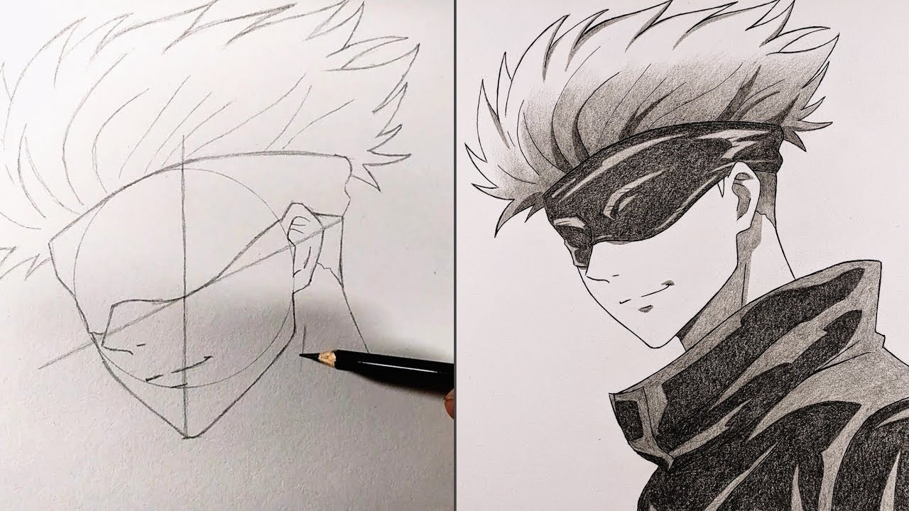 How to draw Gojo Satoru step by step || Gojo Satoru drawing || How to ...