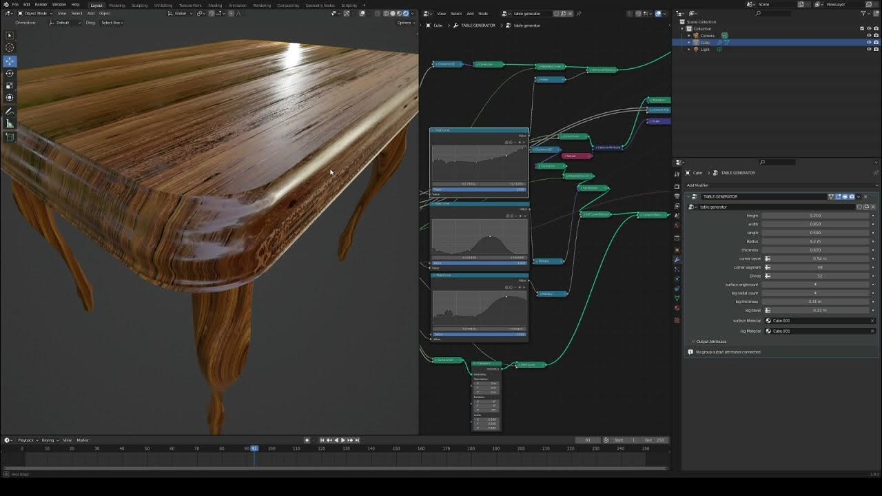 blender geometry nodes table generator addon - YouTube