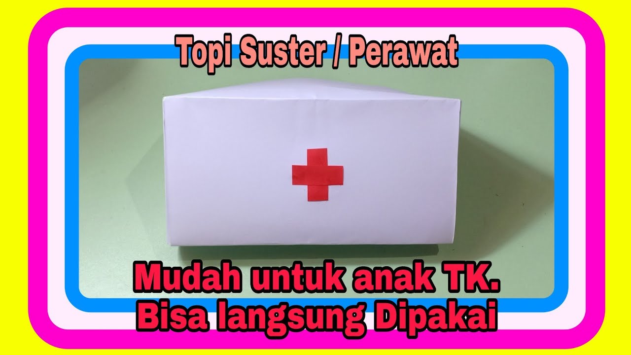 Membuat Topi Suster dari Kertas, Mudah banget || Profesi Dokter. - YouTube