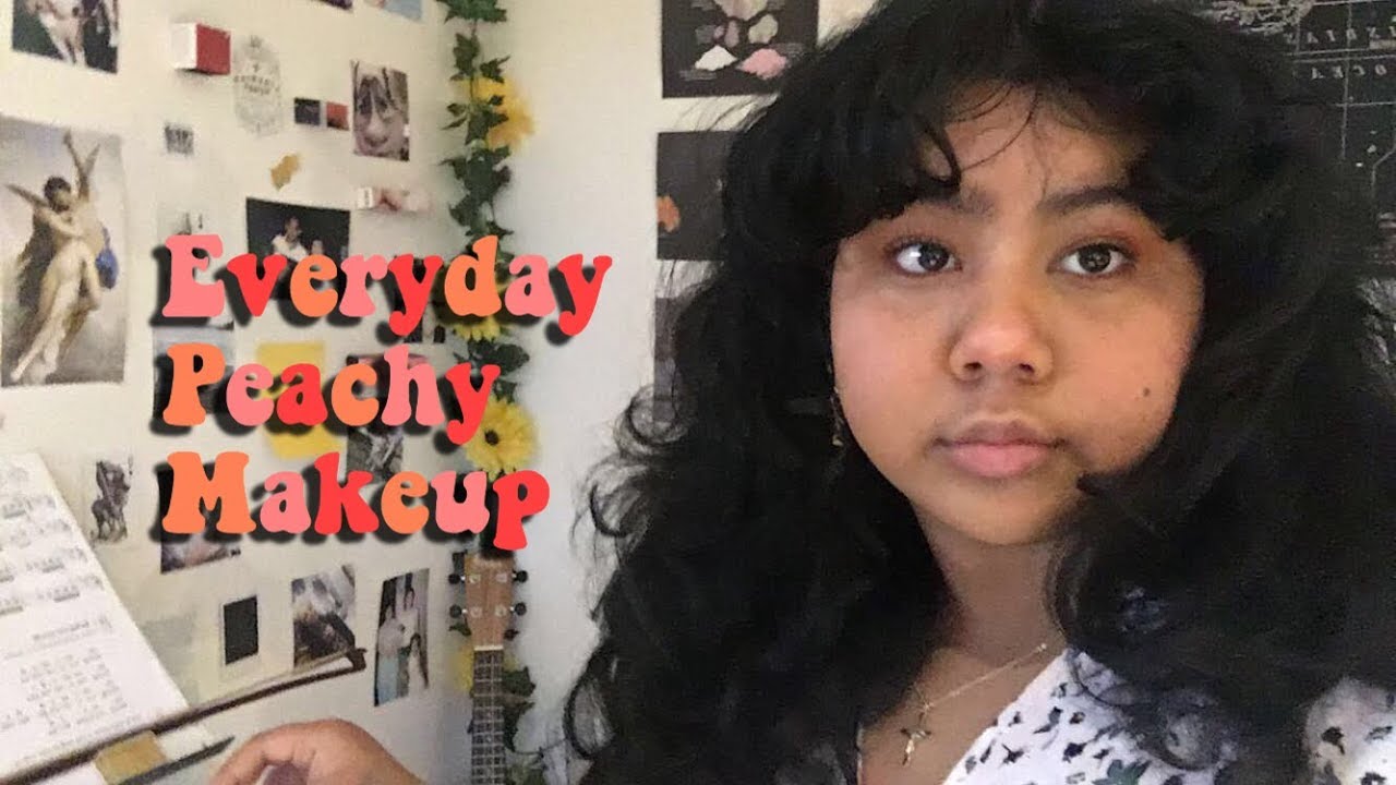 everyday peachy makeup(?) :) - YouTube