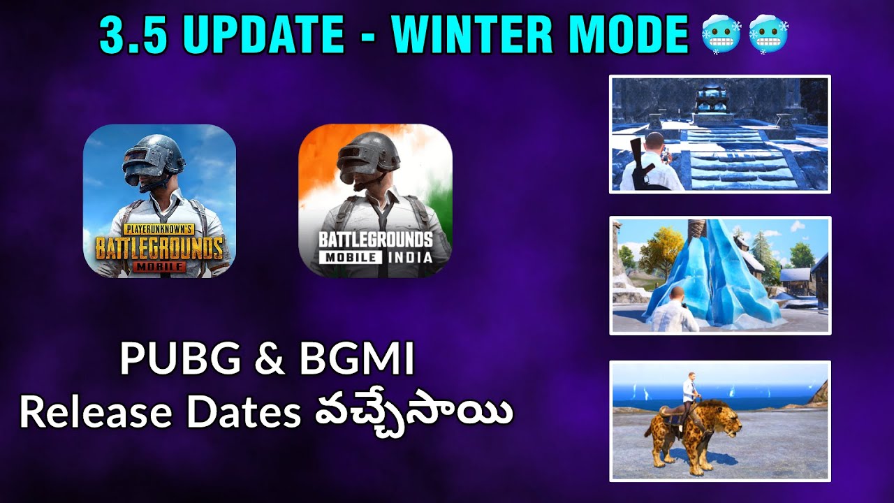 🥳 BGMI 3.5 Update Release Date వచ్చేసింది || PUBG & BGMI WINTER MODE ...