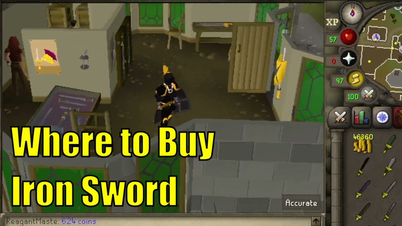 Where to buy an Iron Sword in OSRS - YouTube