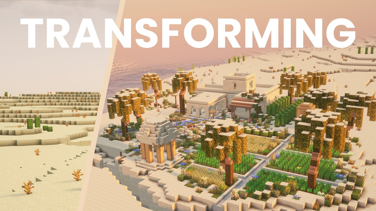 Transforming a Realistic Desert in Minecraft Survival - YouTube