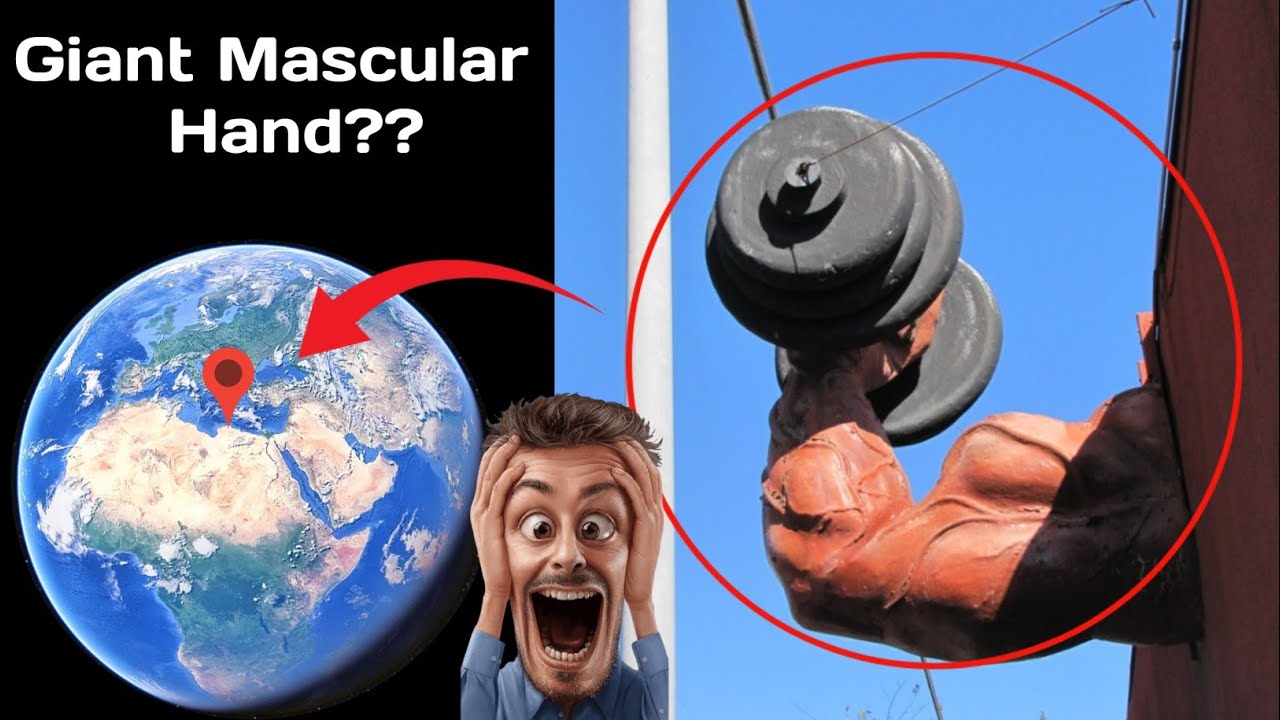 I found HUMAN MASCULAR HAND sculpture on google earth and map 🌎 # ...