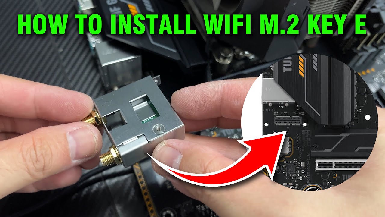 How to Install WIFI m.2 Key E into the vertical slot on the motherboard ...