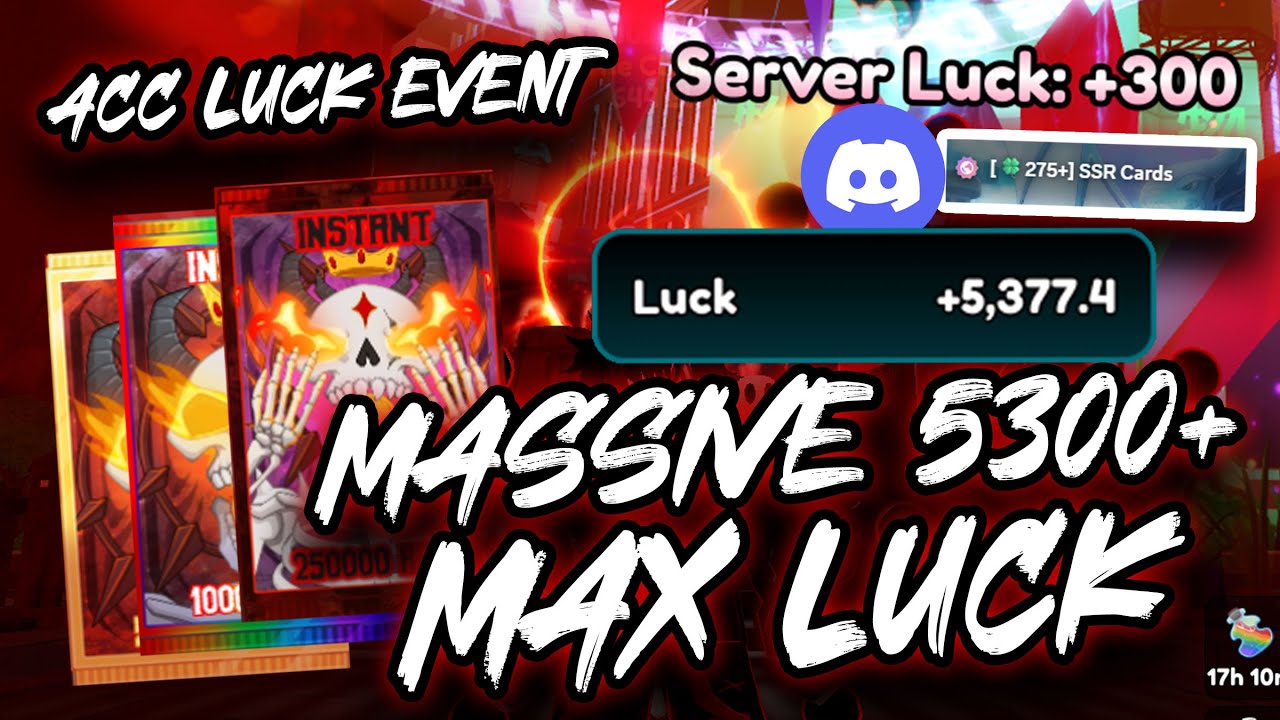 ROBLOX Anime Card Clash - Massive 5300+ Max Luck in the ACC Luck Event ...