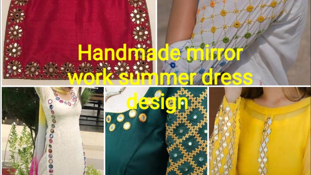 Handmade mirror work summer dress design #mirror work dresses 💃🏵🌼🍁 ...