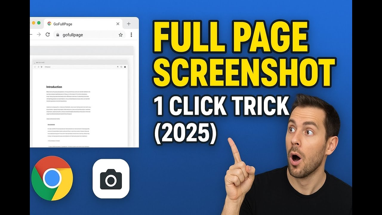 How to Take Full Page Screenshot in Chrome | take screenshot of entire website easily - YouTube