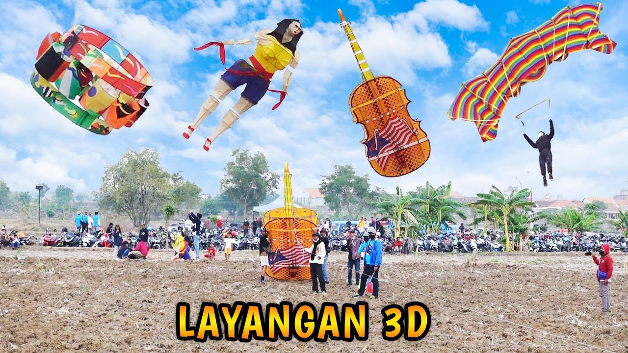 KEREN! LAYANGAN 3D DI FESTIVAL LAYANG LAYANG DOHOAGUNG GRESIK 2021 ...