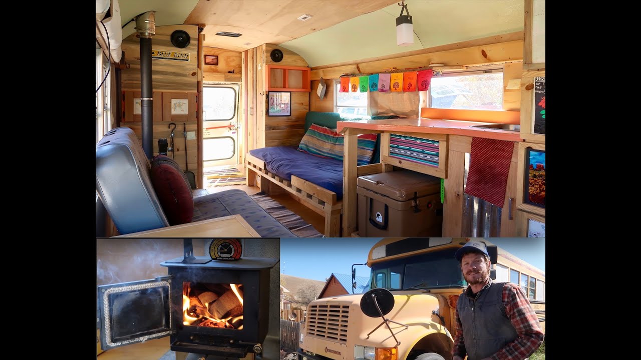 Shorty School Bus Built for Full-Time Travel - YouTube